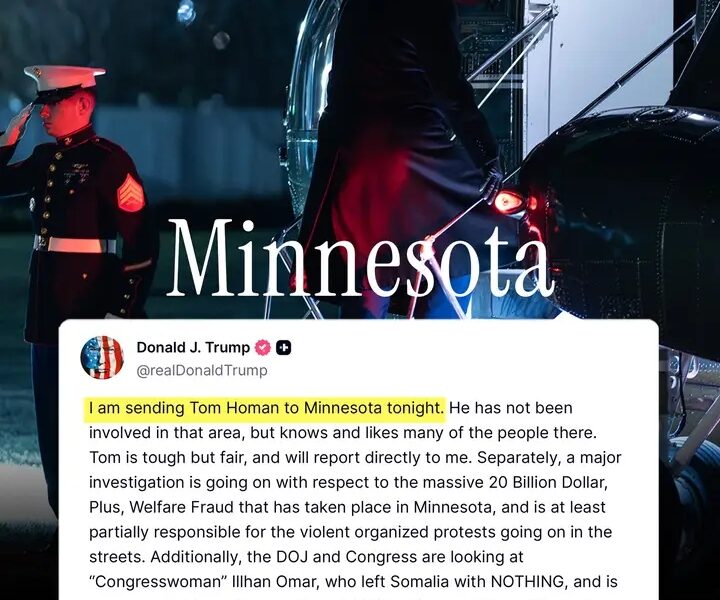 BREAKING NEWS:Trump Sends Border “Czar” Tom Homan to Minnesota Amid ...